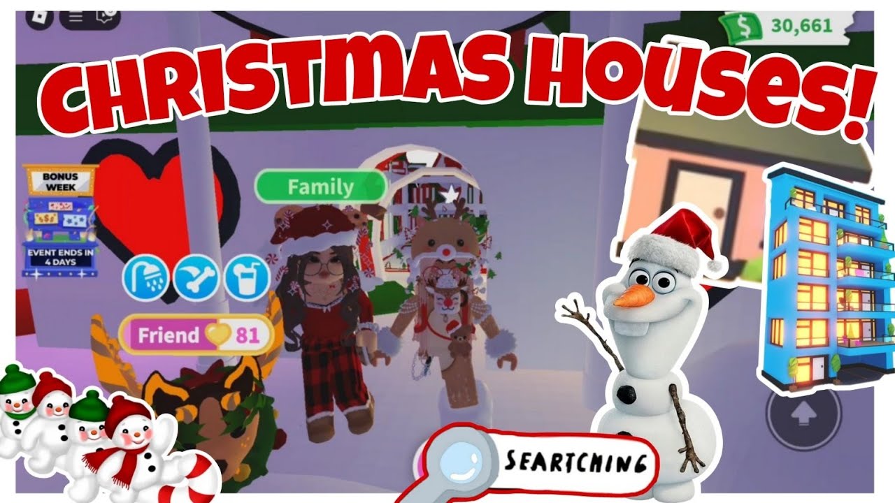 SEARCHING for the BEST CHRISTMAS HOUSES in ADOPT ME| Roblox ⛄️🎉🎄 - YouTube
