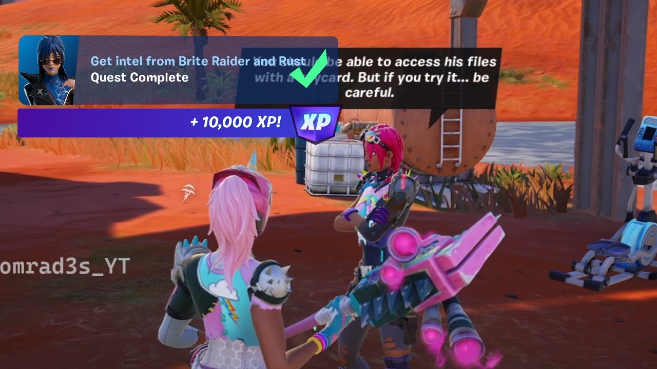 Get intel from Brite Raider and Rust Fortnite - YouTube