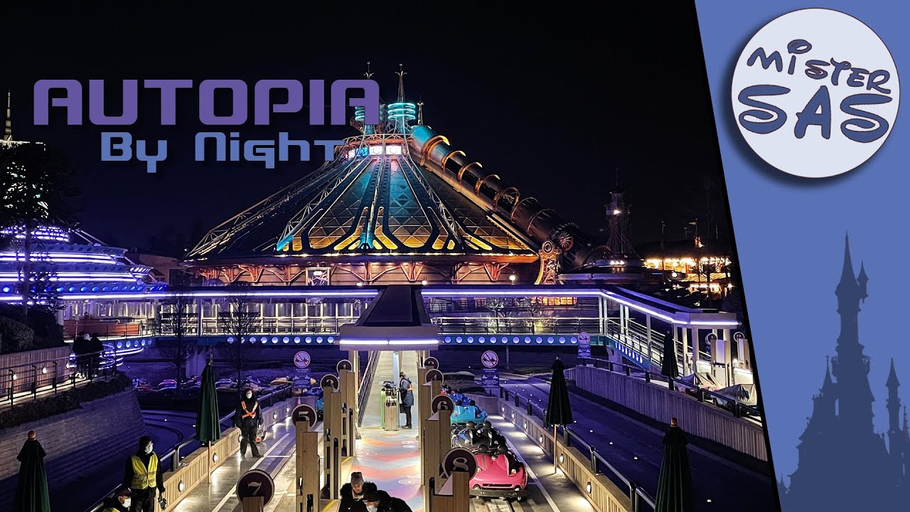Autopia by night at Disneyland Paris - YouTube