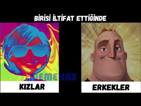 Kızlar vs Erkekler #5 | Mr. Incredible Meme (Türkçe)