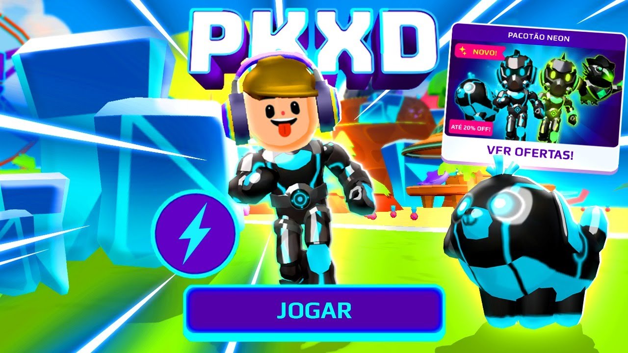 CHEGOU A NOVA ATUALIZAÇÃO DA ARMADURA NEON NO PK XD - YouTube