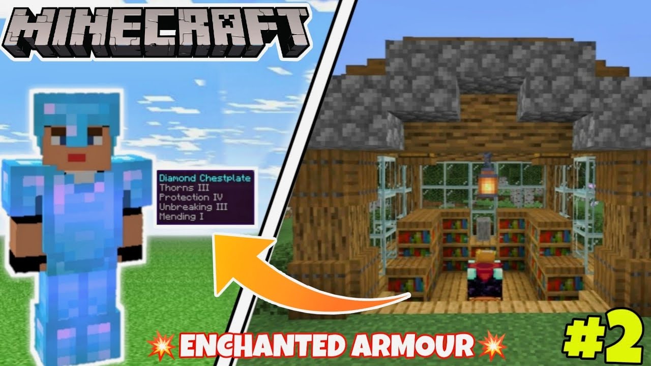 Enchant Full Armour & Tools In Minecraft Pe Survival Series || Xp Farm ...