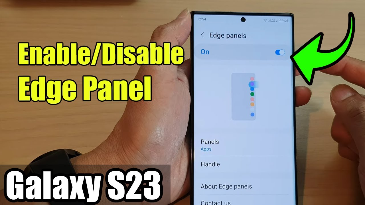 Galaxy S23's: How to Enable/Disable Edge Panel - YouTube