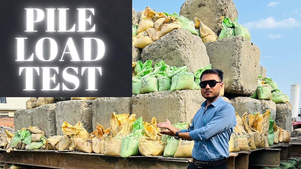 Initial Pile Load Test at Construction Site - YouTube