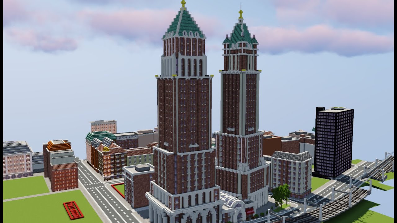 Twin Skyscrapers | Minecraft Timelapse - YouTube