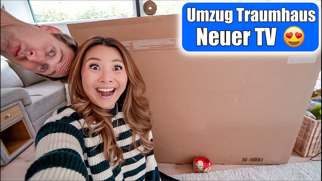 Wir ziehen um 😍 Neuer Fernseher! Möbel aufbauen | Es geht los mit Umzug ...