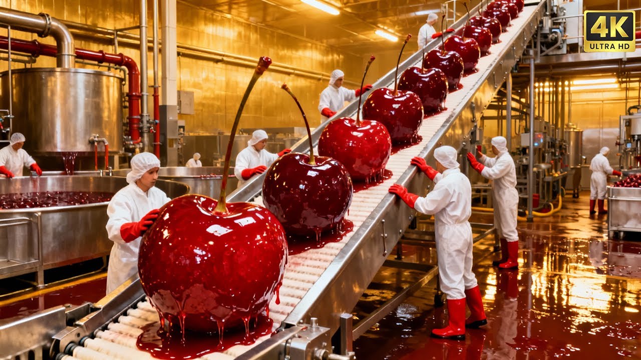 Inside a Modern Maraschino Cherry Factory: From Fresh Cherries to ...
