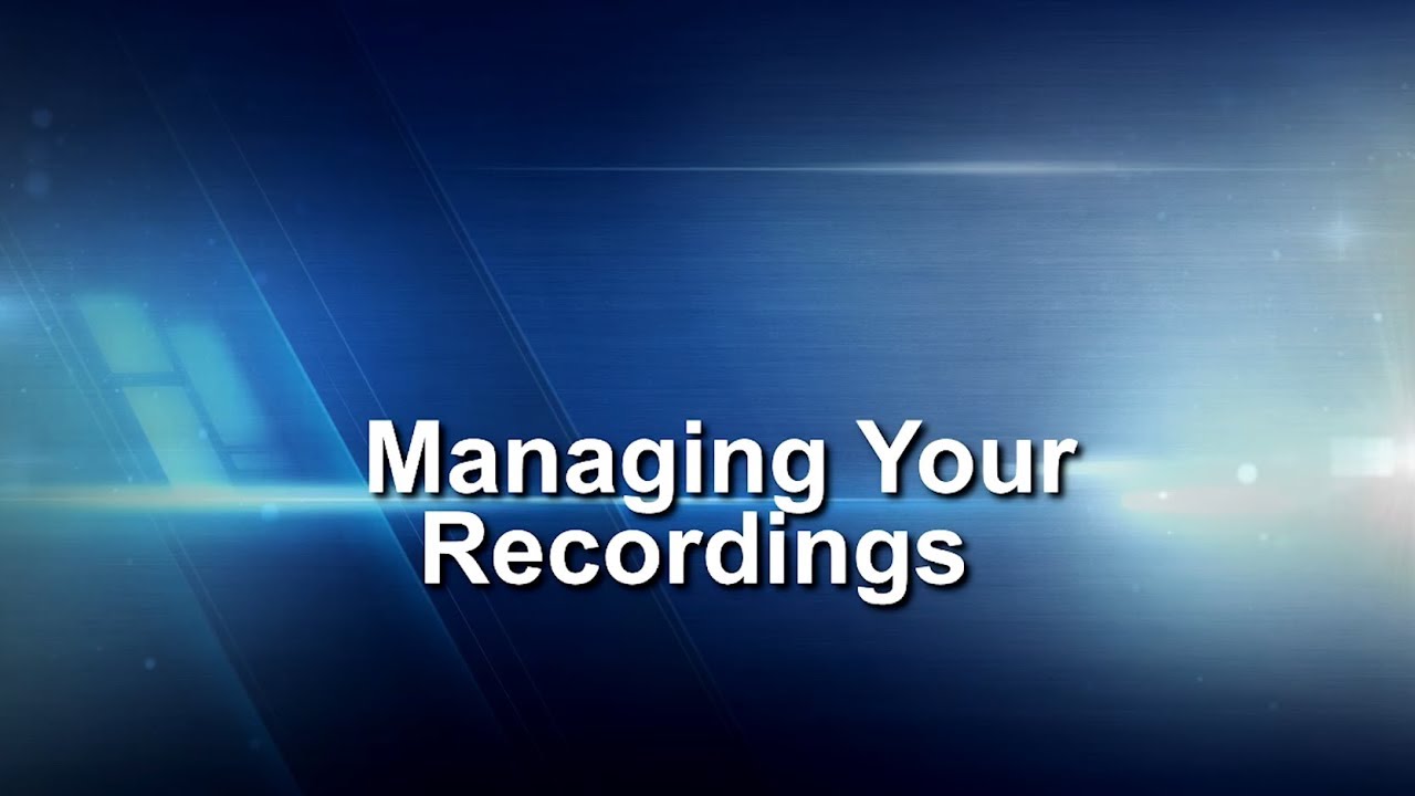 How to Access, Organize and Manage Your DVR Recordings - Remote Control ...