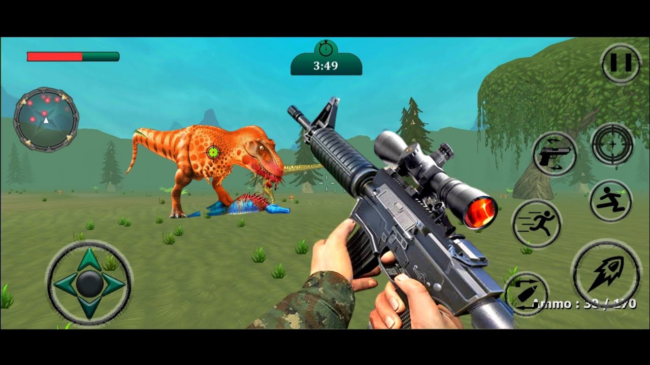Dinosaur Hunter Sniper Shoot - T-REX Dinosaur Shooting Games - Android ...