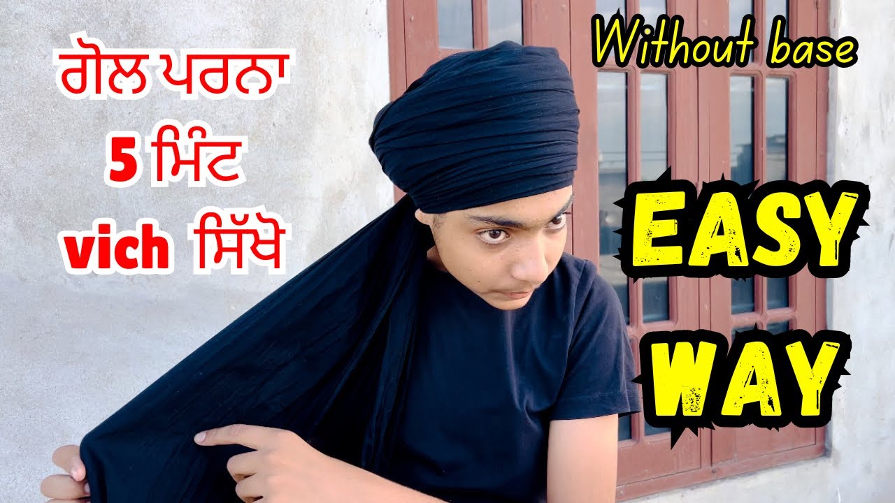 Parna tutorial | Gol parna without base | How to tie parna | Single ...