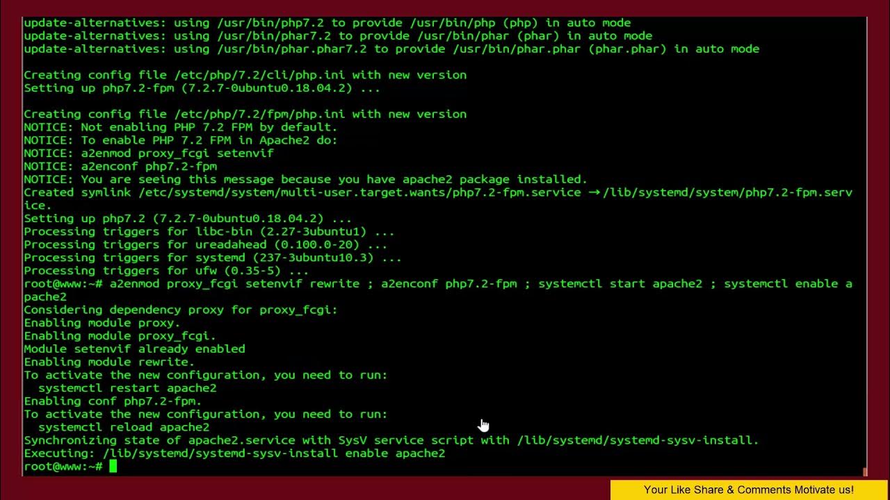 How To Run Apache2 With PHP7.2-FPM On Ubuntu 18.04.1 LTS - YouTube