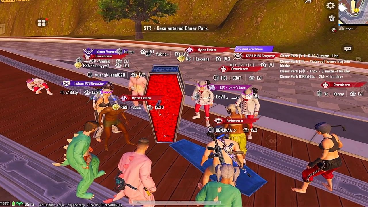 Noob prank 🥵 in cheer park 😍#pubgcheerpark #noobprank #pubgxsuit # ...