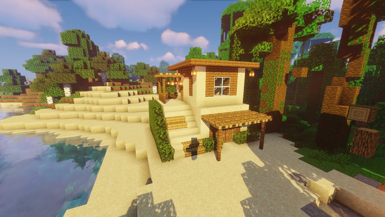 Minecraft:Building a sand house in Minecraft - YouTube