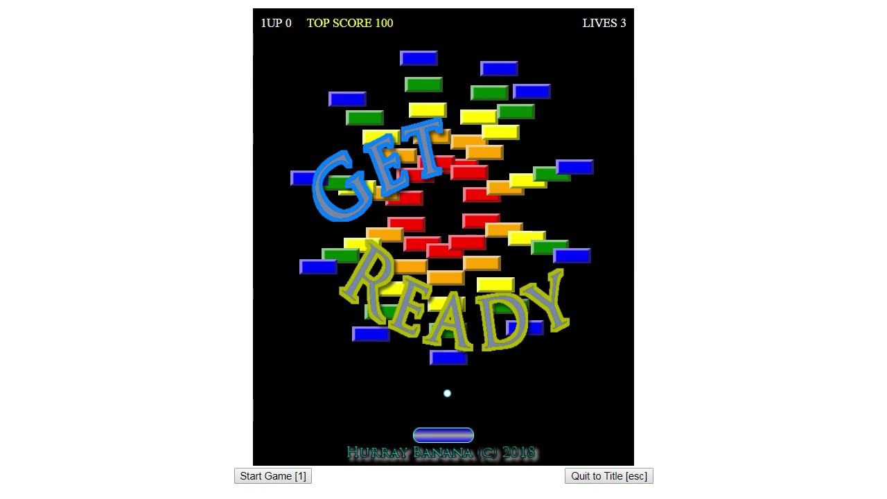 Final iteration of html javascript breakout example - YouTube