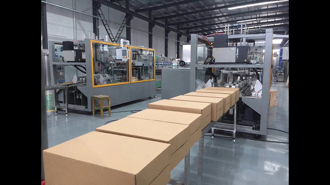 Amazing High Speed Automatic Carton Loader for Beverage - YouTube