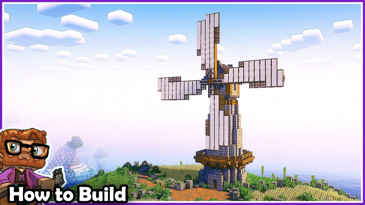 Tutorial: Realistic Windmill with Interior - Vanilla Minecraft Build Tutorial - YouTube
