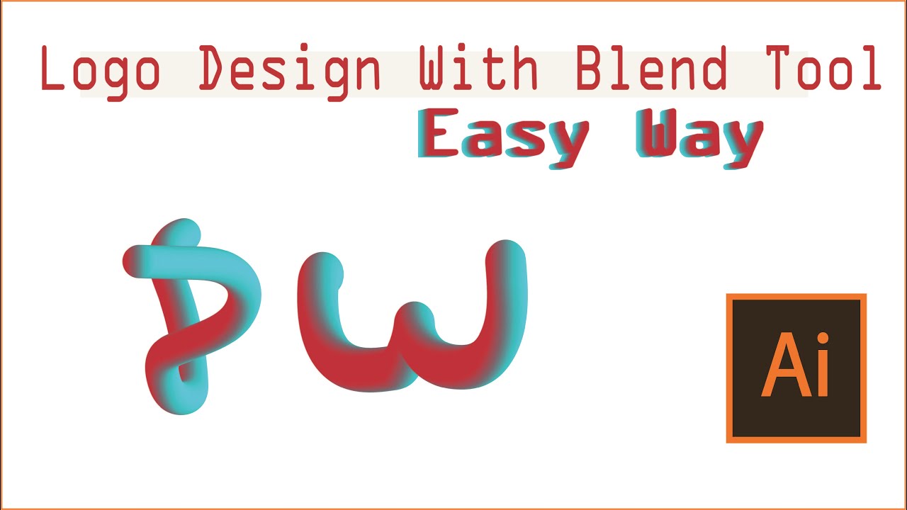 Logo Design With Blend Tool Illustrator Bangla | Logo Make With Blend ...