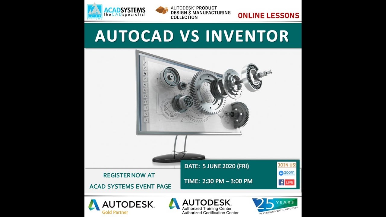 Acad Systems AutoCAD vs Inventor - YouTube