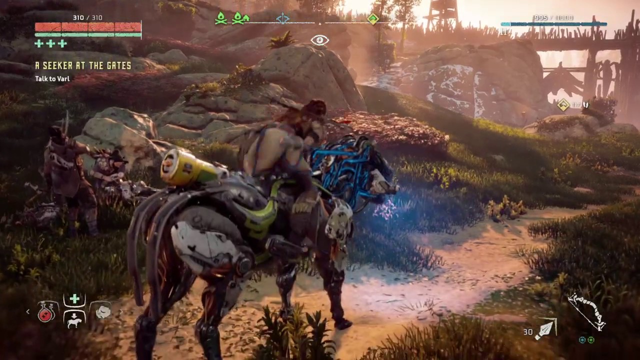 Horizon Zero Dawn Riding A Strider - YouTube