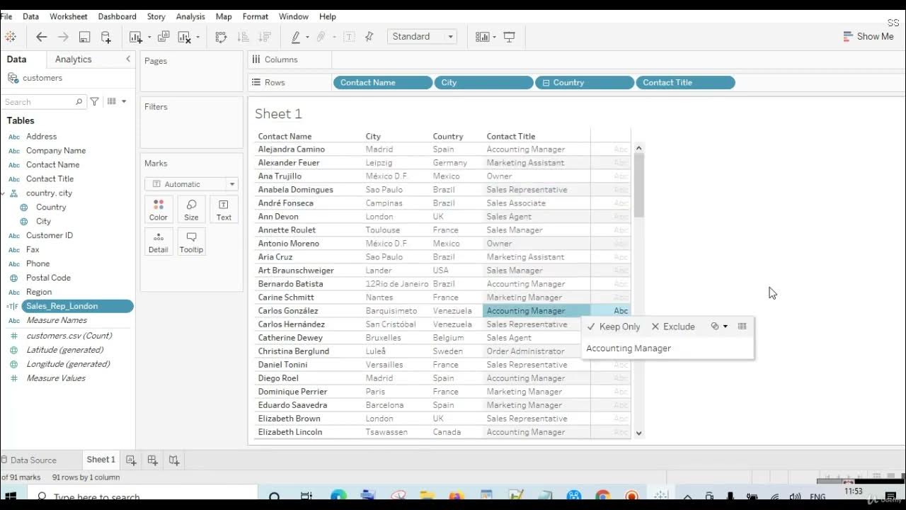 Logical Operators AND OR Calculated Fields in Tableau - YouTube