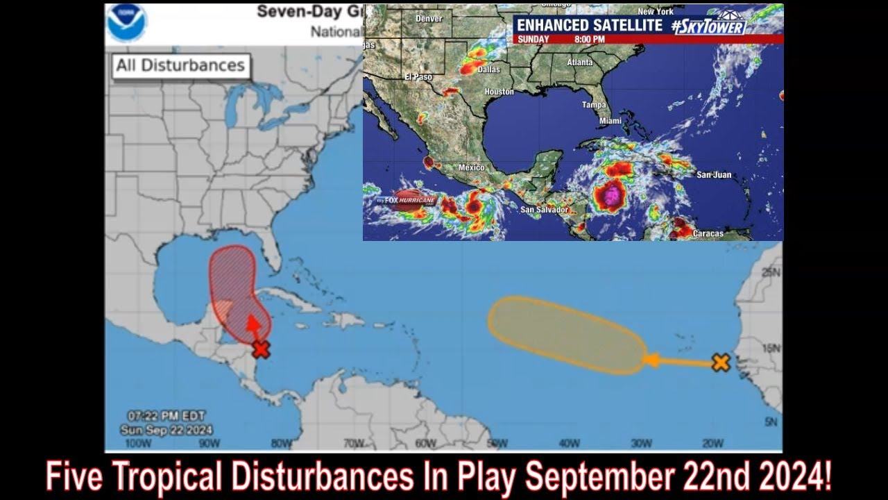 Five Tropical Disturbances In Play September 22nd 2024! - YouTube