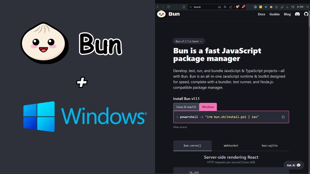 Instalación Bun en Windows y Ubuntu (con WSL) | Probandola - YouTube