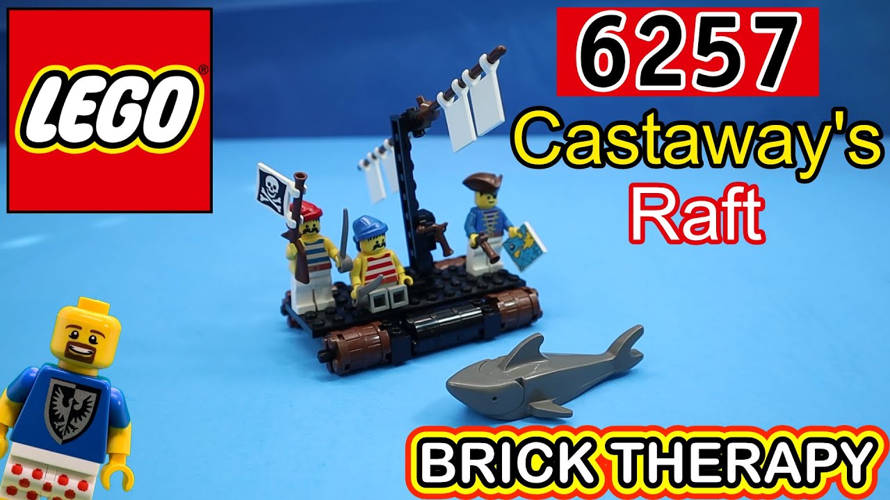 Vintage LEGO Pirates set 6257 Castaway's Raft - Build and Review - YouTube