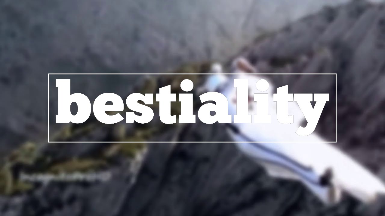 How do you spell bestiality? - YouTube