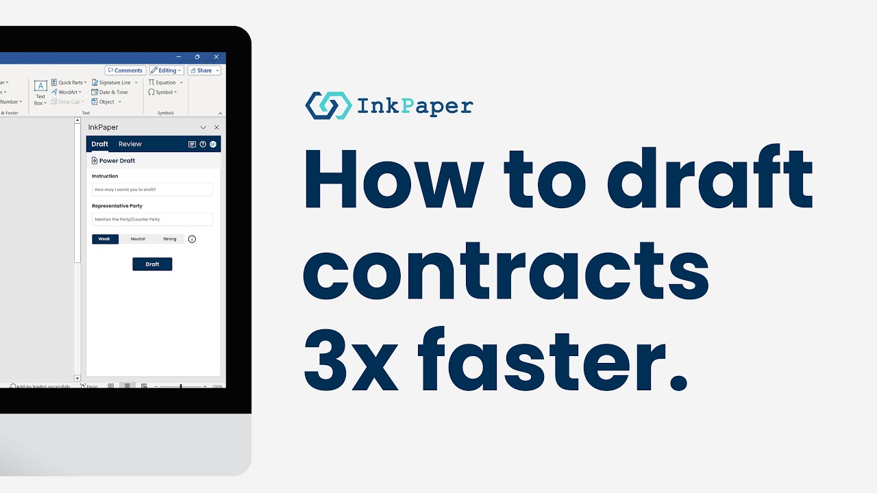How to draft contracts 3x faster 🚀 | InkPaper | Contract Drafting - YouTube