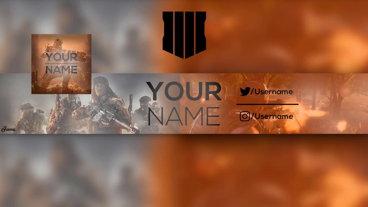 Banner + Logo PSD Template - CALL OF DUTY BLACK OPS 4 - YouTube