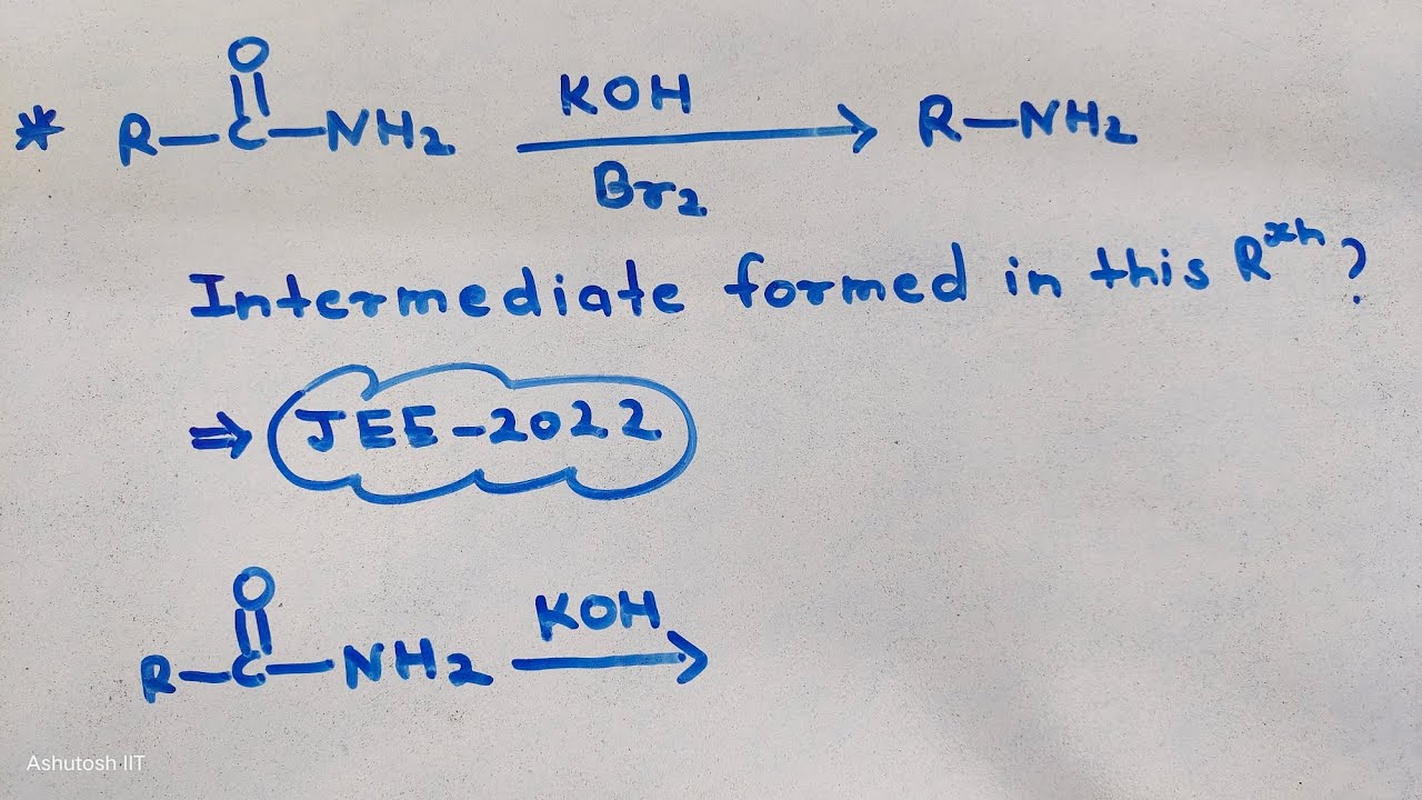 Reaction Intermediate in Hoffmann Degradation Reaction Jee mains pyq ...