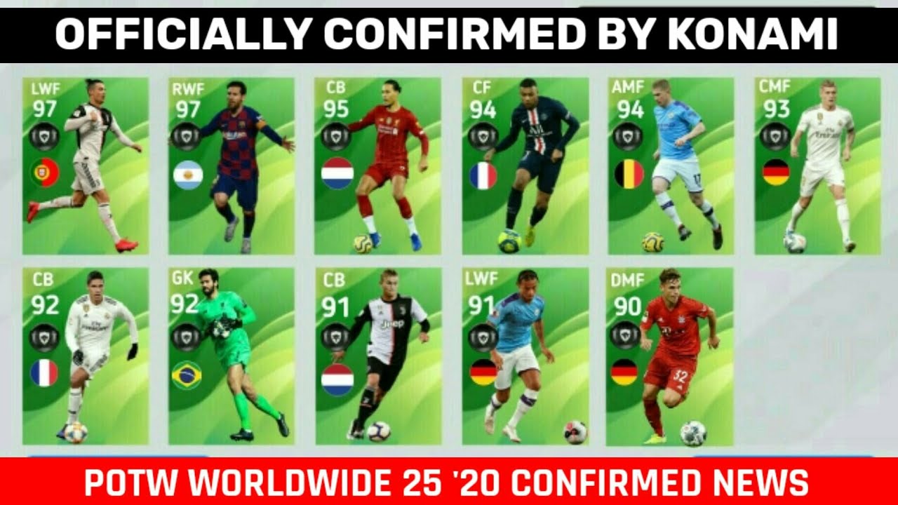 CONFIRMED POTW IS BACK 🔥OFFICIAL CONFIRMED BY KONAMI 🔥POTW 25 '20 ...