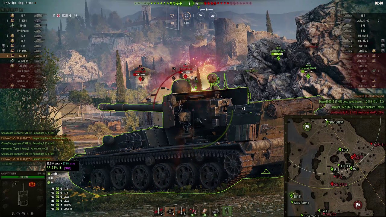 ISU-152 6k damage ace tanker عالم الدبابات world of tanks - YouTube