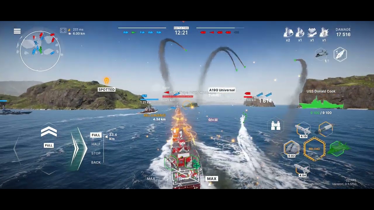 Warships Mobile 2 - Christmas Skin, Donald Cook Gameplay - YouTube
