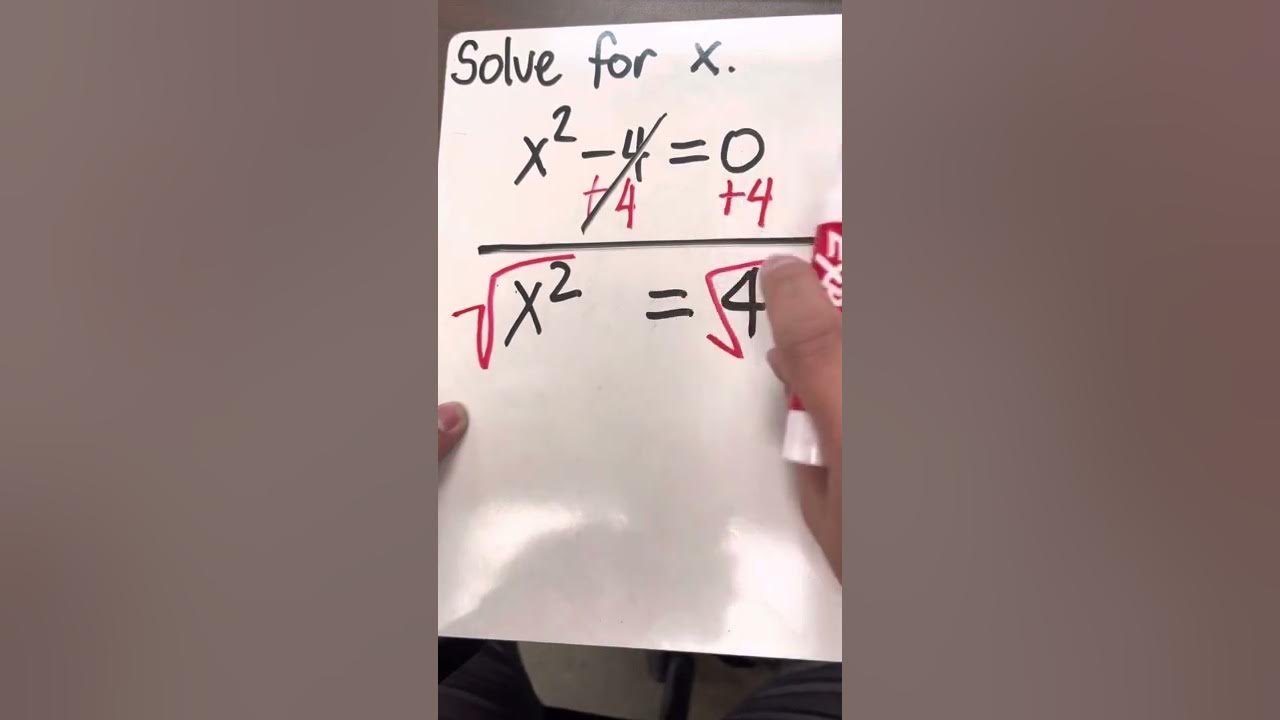 Extracting the square roots in solving quadratic equations - YouTube