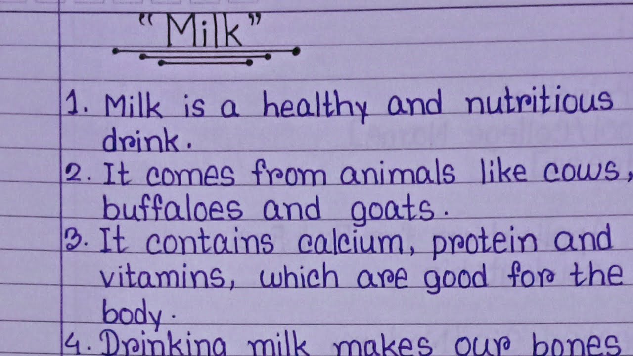 10 lines on milk in English | Essay on milk in English | About milk ...