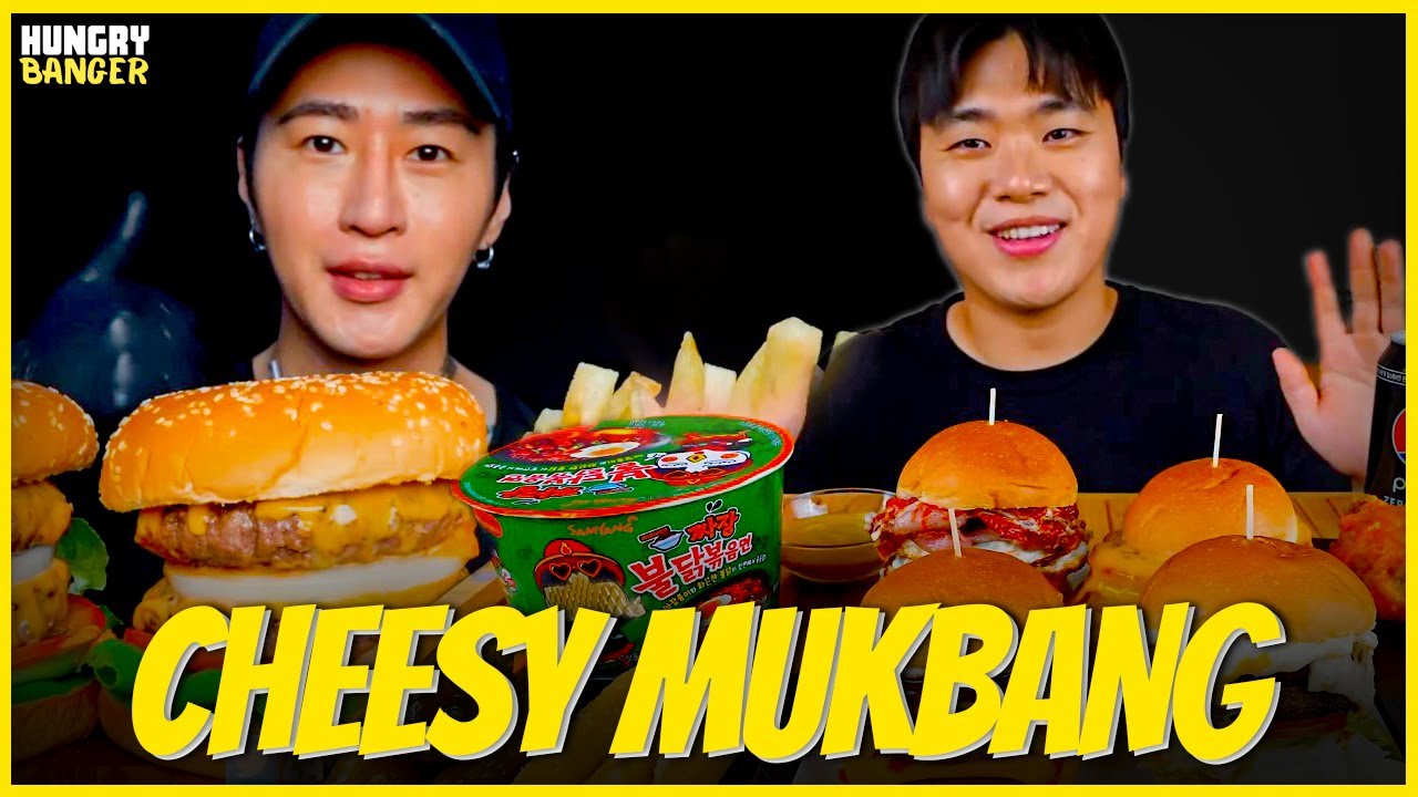 ASMR MUKBANG | DOUBLE CHEESEBURGER & FRIES | EATING SOUNDS HungryBanger ...