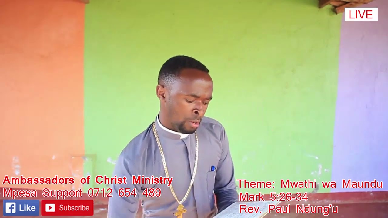 Ambassadors team online sermon from Rev Paul Ndungu - YouTube