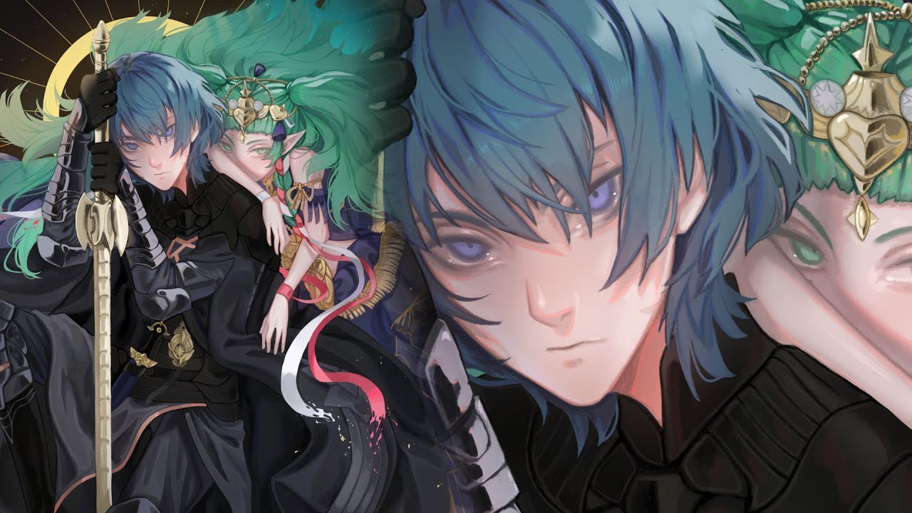 byleth & sothis (fe3h speedpaint) - YouTube