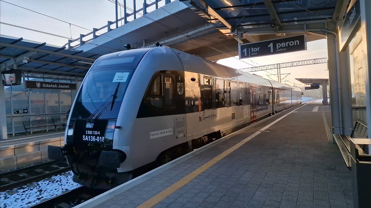 Kartka zamiast wyświetlacza Gdańsk Jasień Pesa SA136-018 Polregio ...