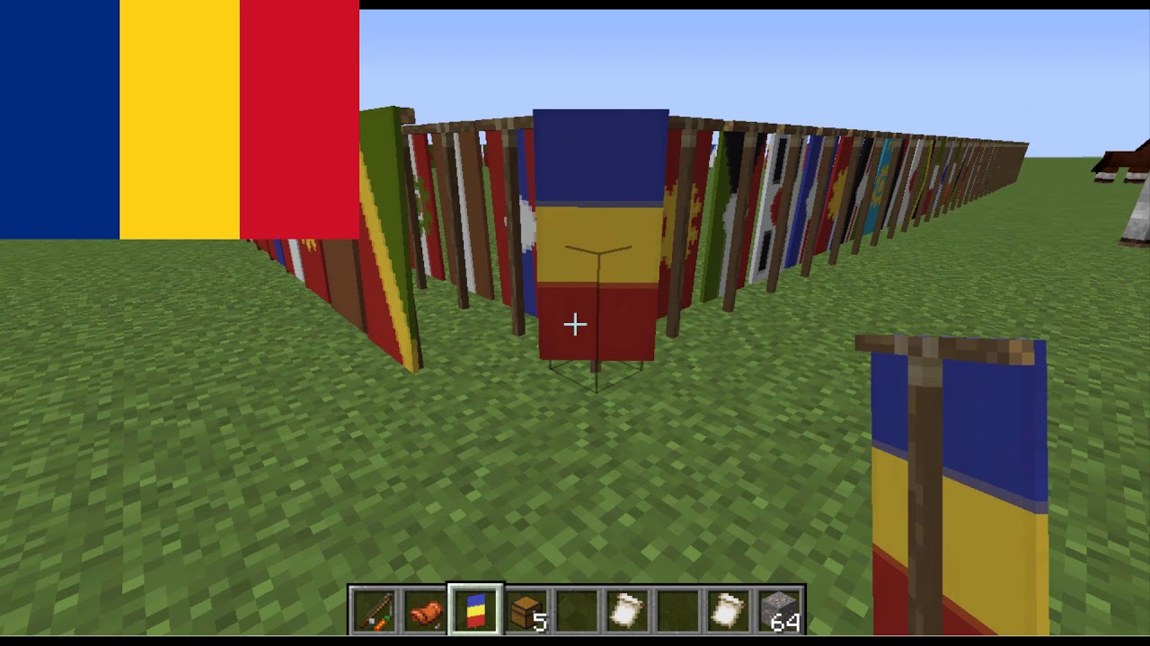 Minecraft Flag Banner Tutorial: Romania - SRPFC - YouTube
