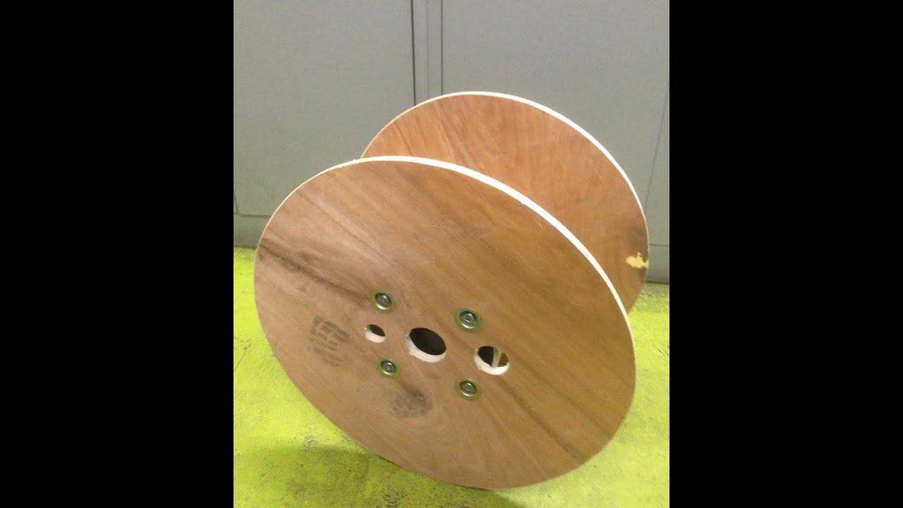plywood spool and wooden spool productions machine - YouTube