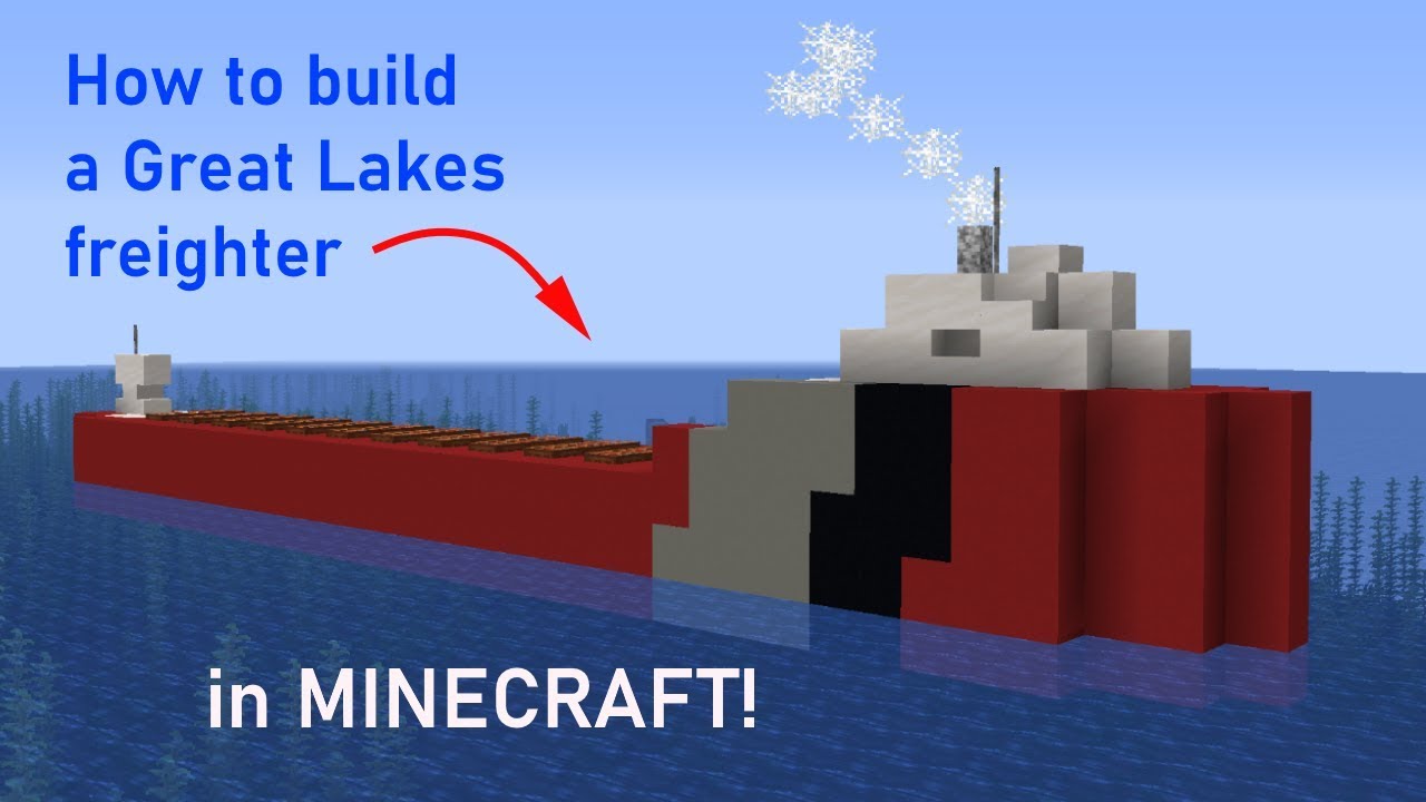 Minecraft Tutorial- How To Make A Lake Freighter! - YouTube