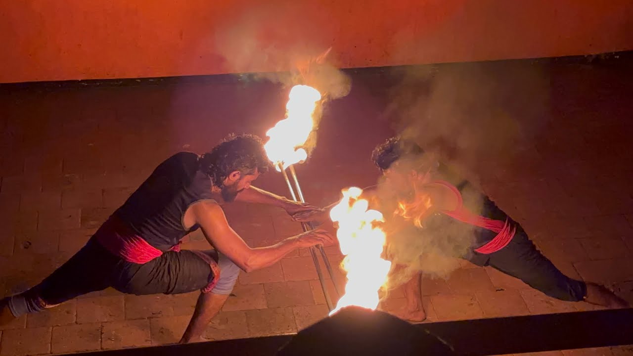 FIRE MARTIAL ARTS SHOW!!! (Kerala , Day-3 in Thekkady) - YouTube