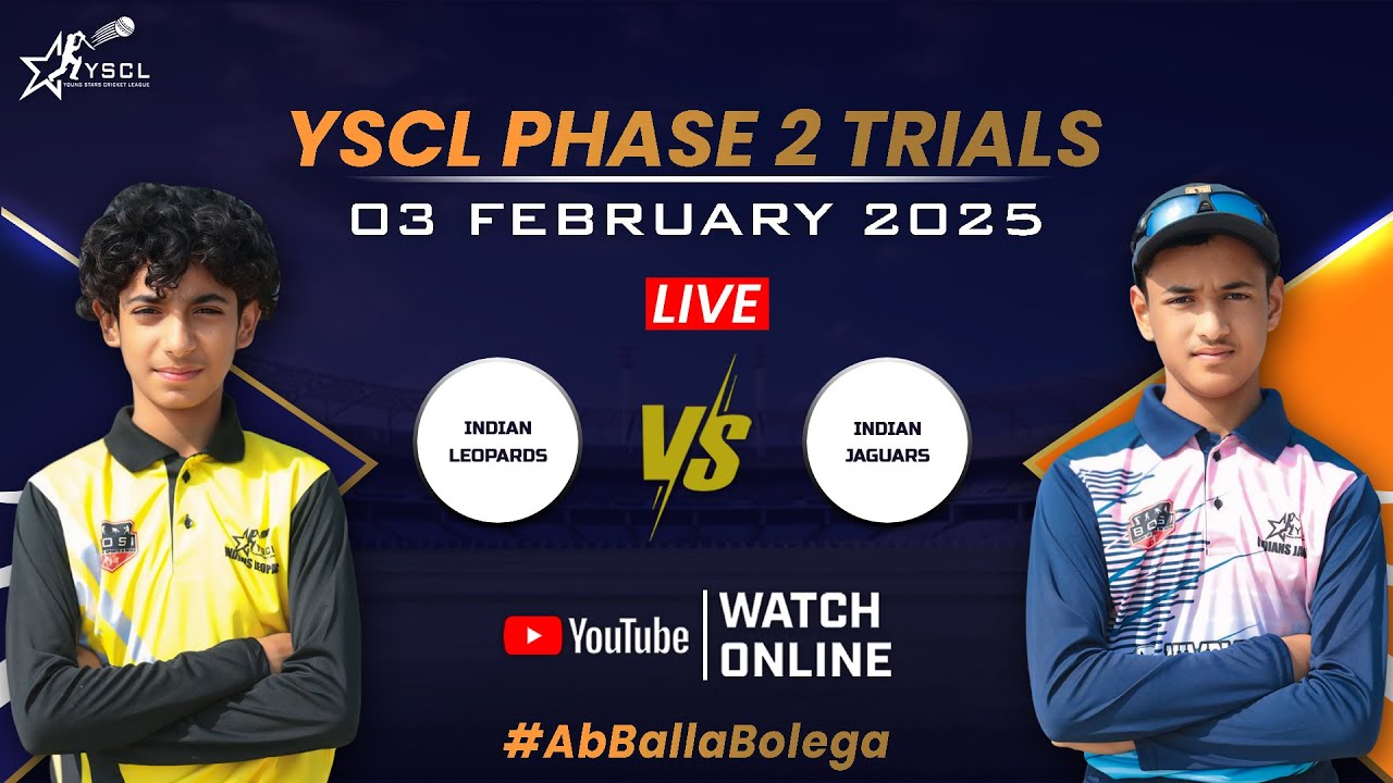 YSCL 2025 Live: Under 14 | Indian Leopards vs Indian Jaguars - Phase 2 ...