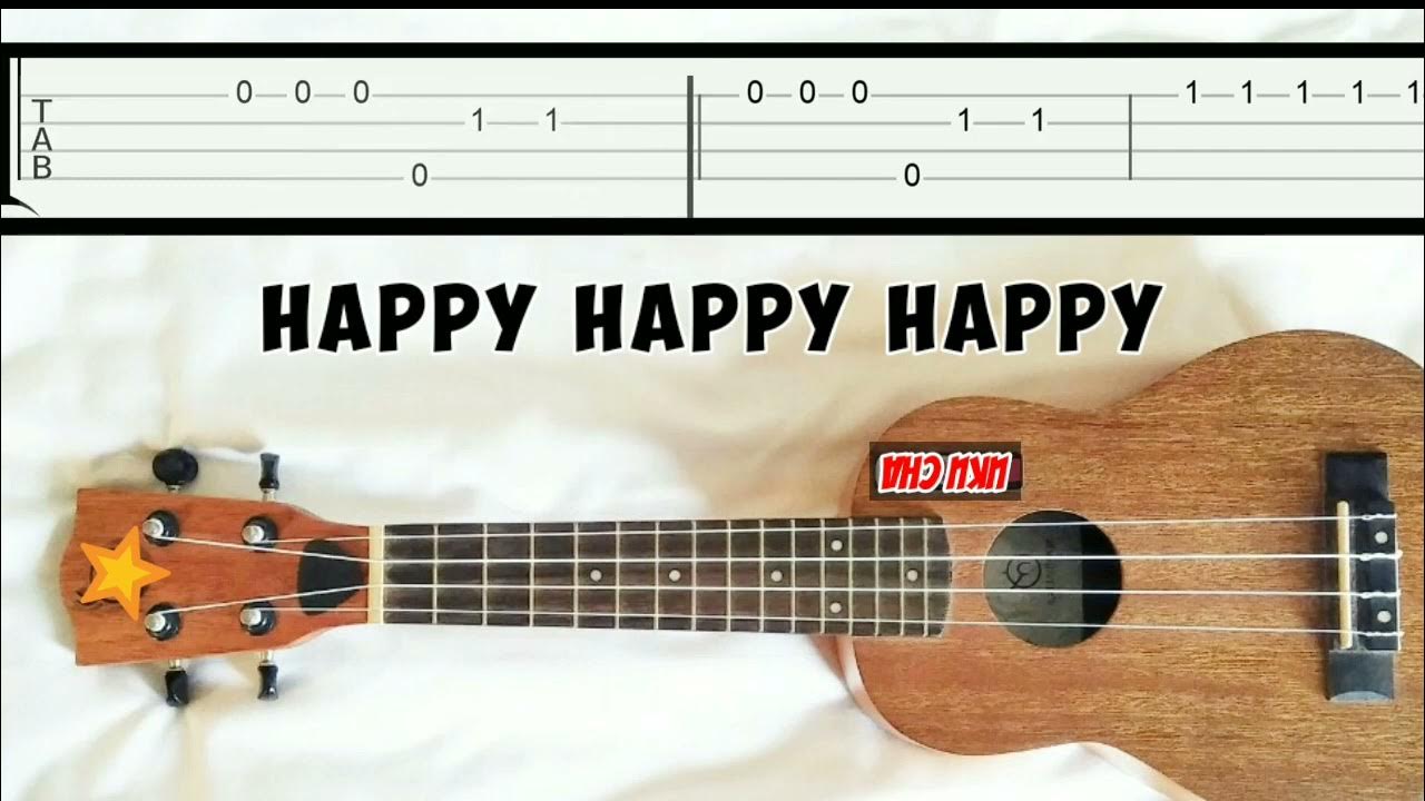 Happy Happy Happy slow easy melody fingerpicking fingerstyle ukulele ...