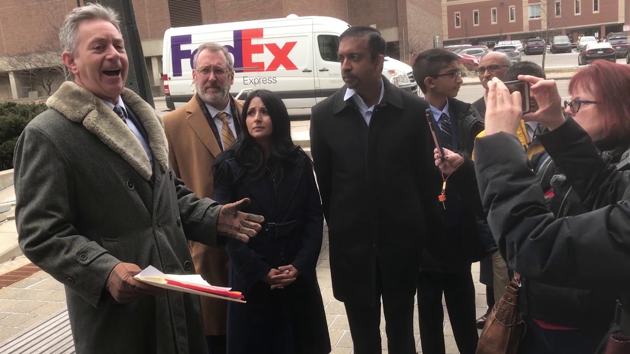 ACLU attorneys speak on behalf of Anuja Rajendra following hearing ...