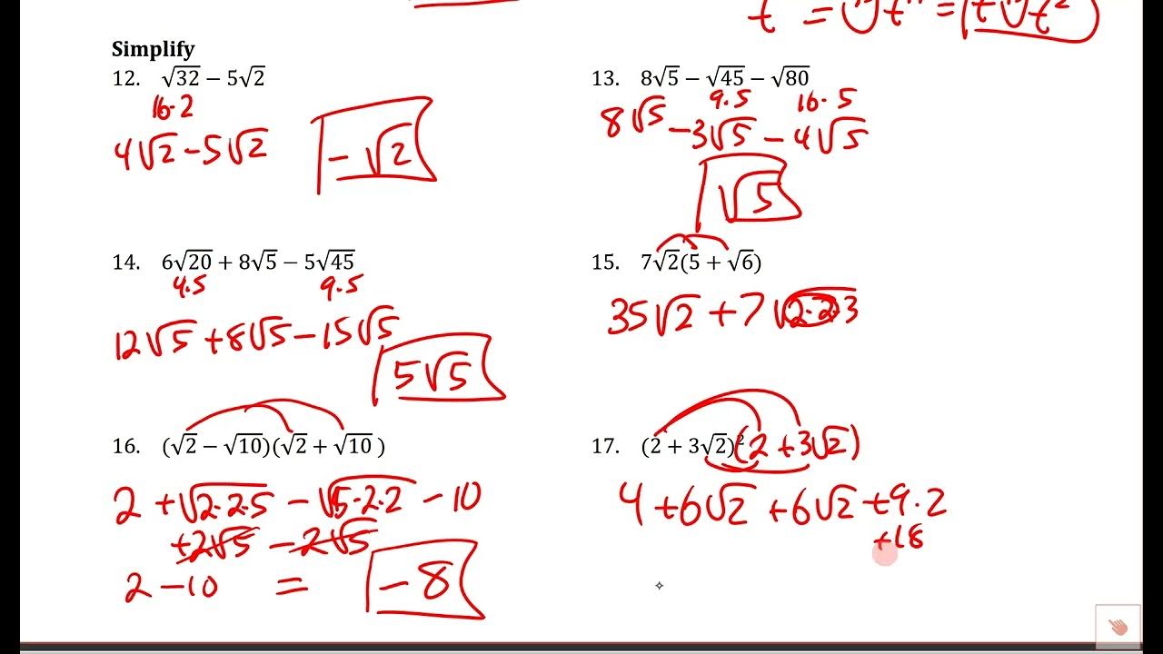 PRACTICE TEST- Unit 1- Exponents, Radicals, & Polynomials - YouTube