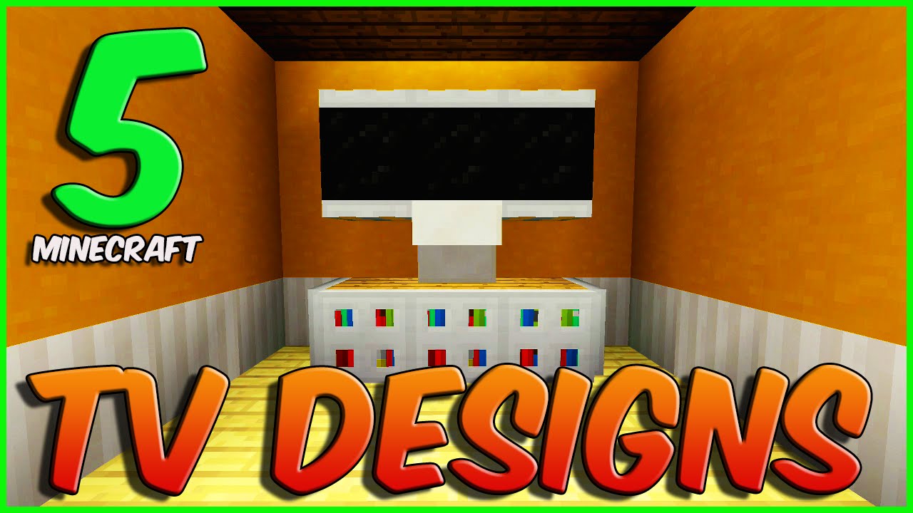 TOP 5 MINECRAFT TV DESIGNS [ NO WORLD EDIT ] TUTORIAL - YouTube