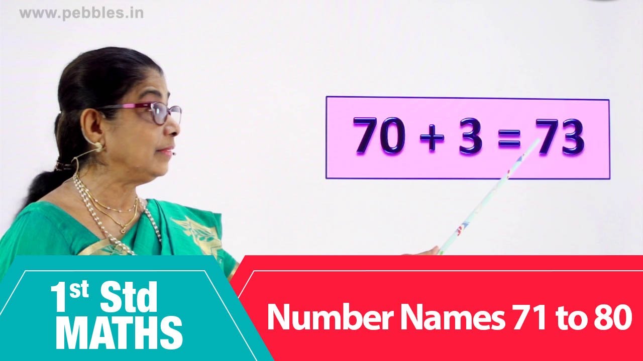 1st Std Maths | Number Names 71 to 80 | Mathematics Class -1 | Maths ...